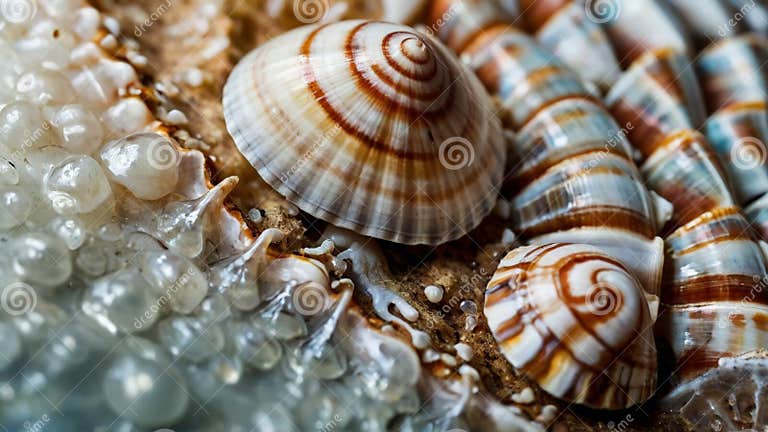 AI Generated Illustration of a Snail Shell Texture Stock Illustration ...