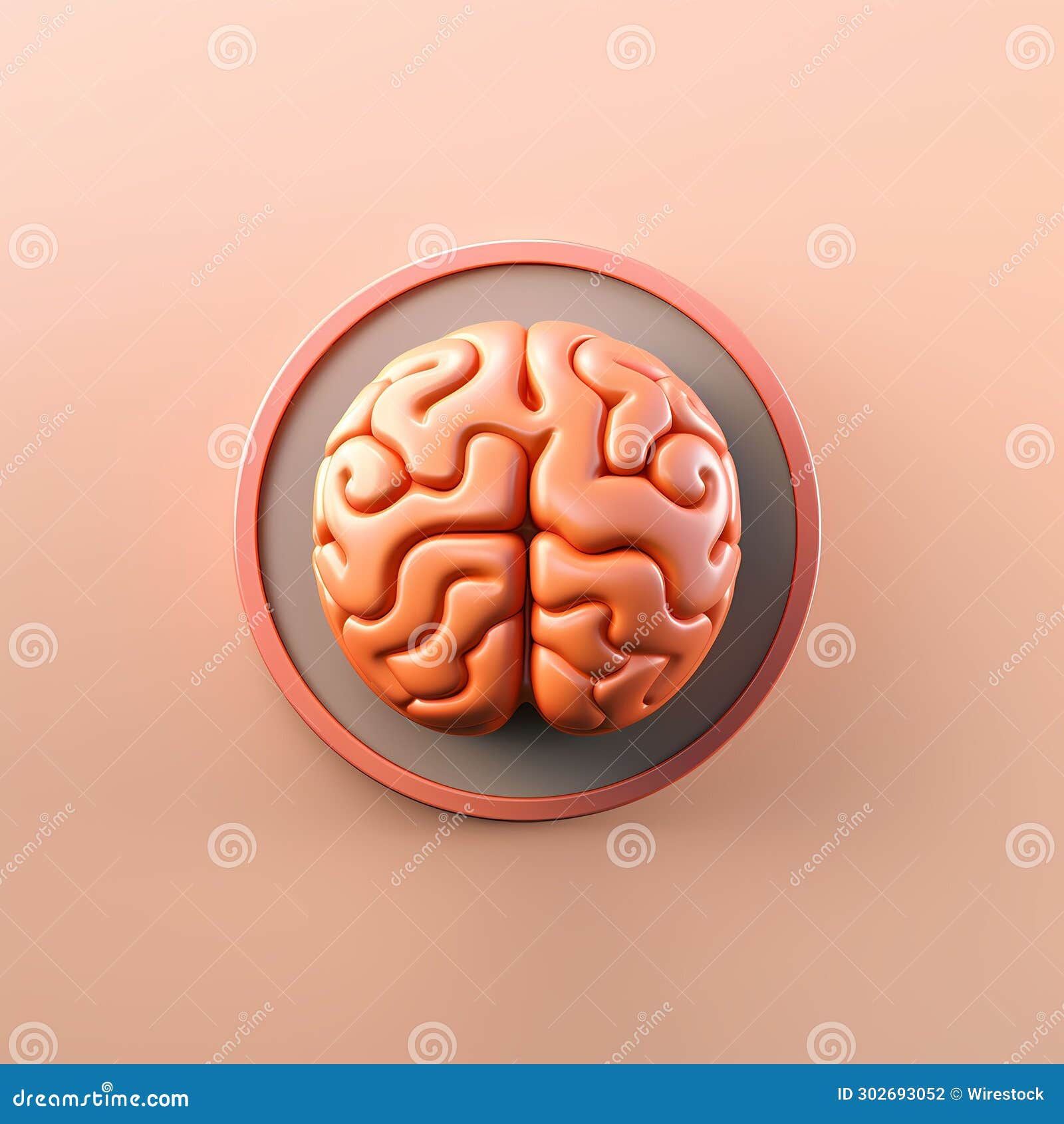 AI Generated Illustration of a Soft Human Brain on a Platter Stock ...