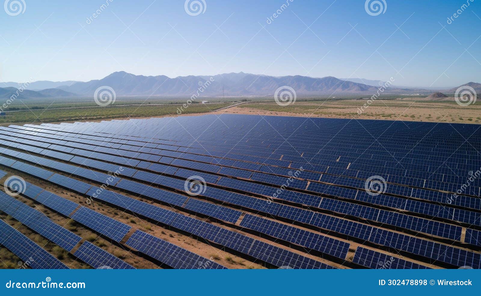 AI Generated Illustration of a Solar Array Located in Arizona, USA ...