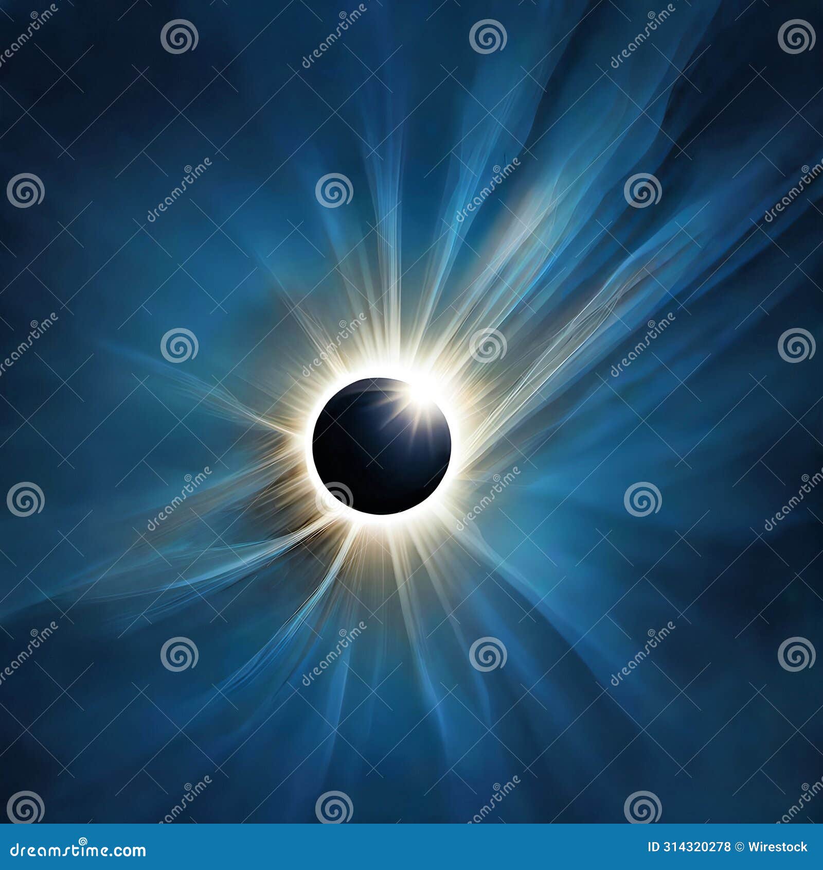 The Eclipse, with the Sun As a Halo Around it Stock Photo - Image of ...