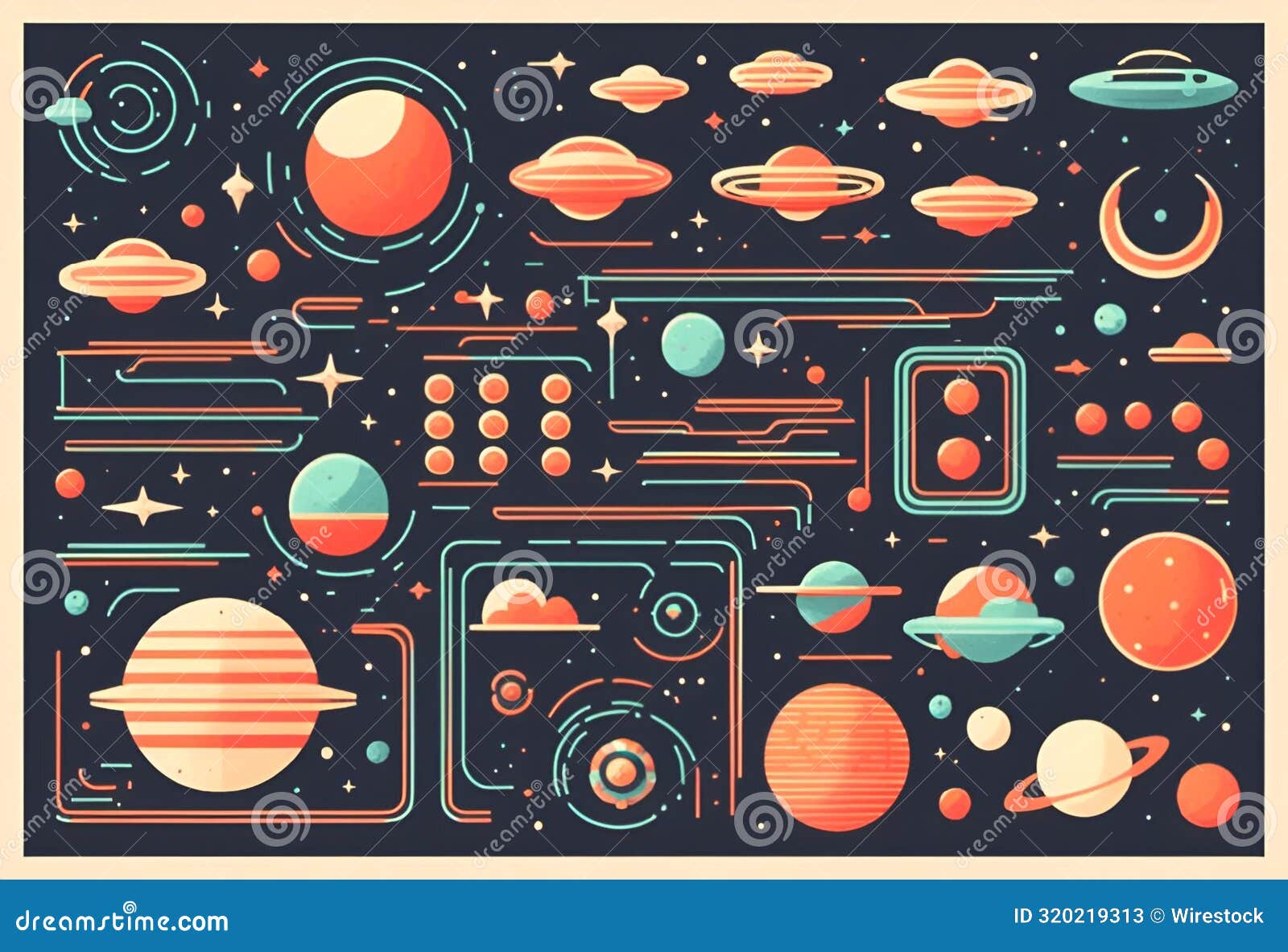 AI-generated Illustration of the Solar System, Planets and Other ...