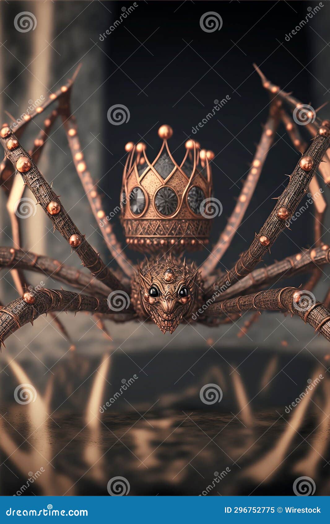 AI-generated Illustration of a Spider with a Crown Stock Illustration ...