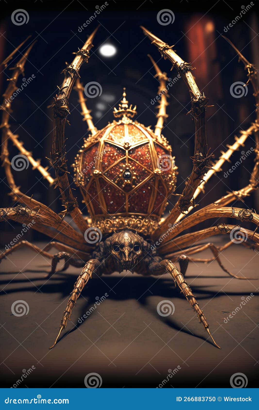 AI-generated Illustration of a Spider with a Luxury Crown Stock ...