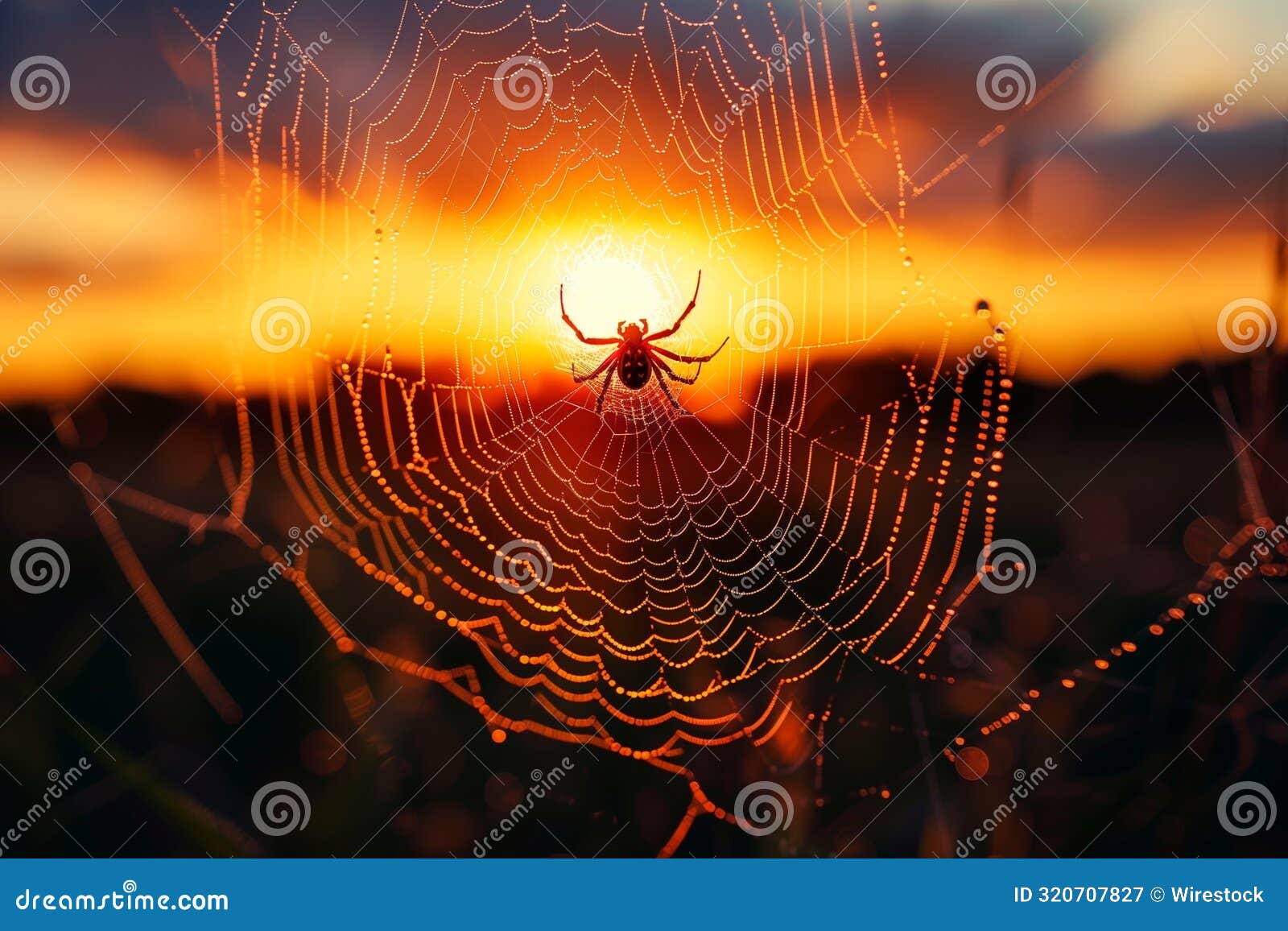 AI-generated Illustration of a Spider Web in the Center of a Cobweb ...
