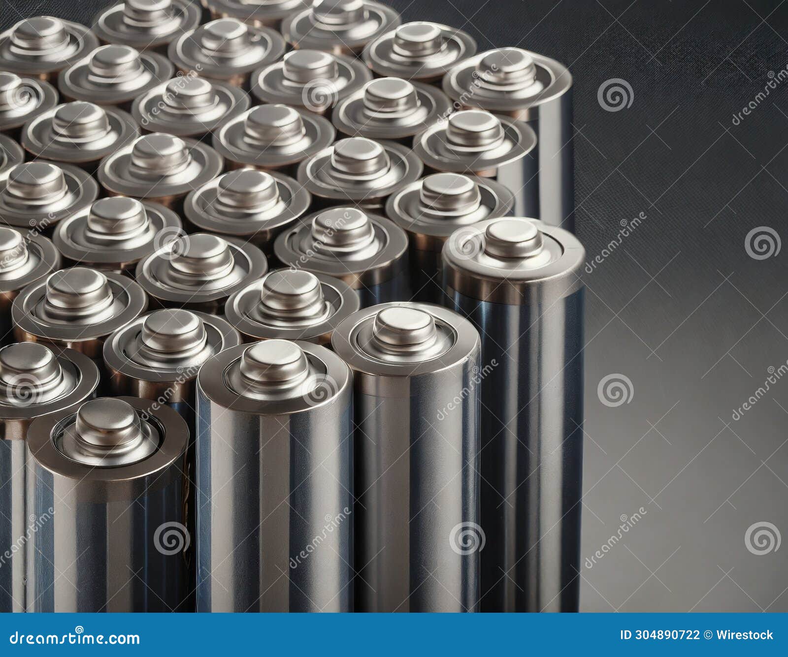AI Generated Illustration of a Stack of Batteries Neatly Arranged on a ...