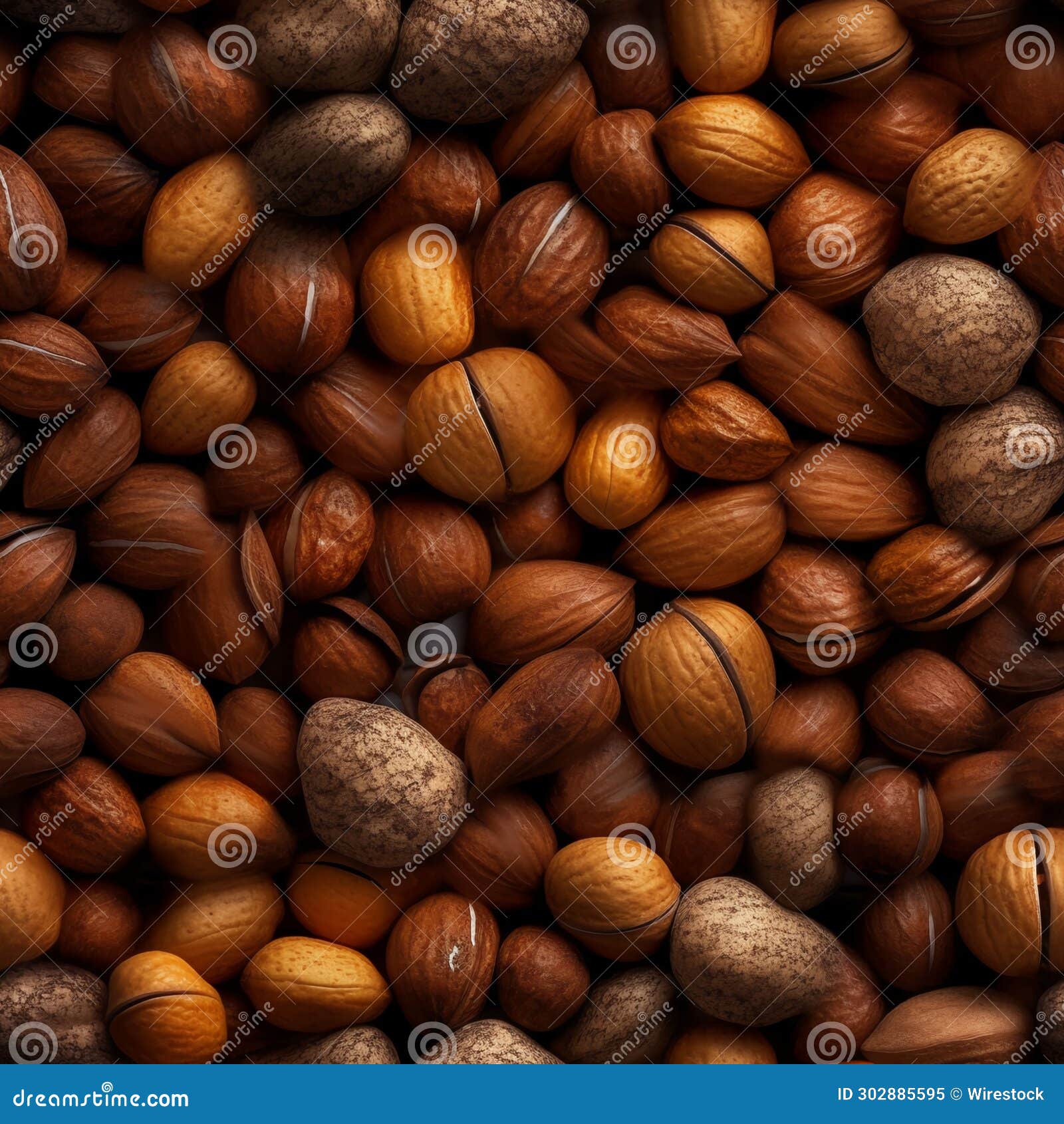 AI Generated Illustration of a Stack of Mixed Nuts Stock Image - Image ...