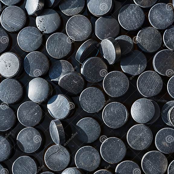 AI Generated Illustration of a Stack of Shiny Silver Metal Pieces Piled ...