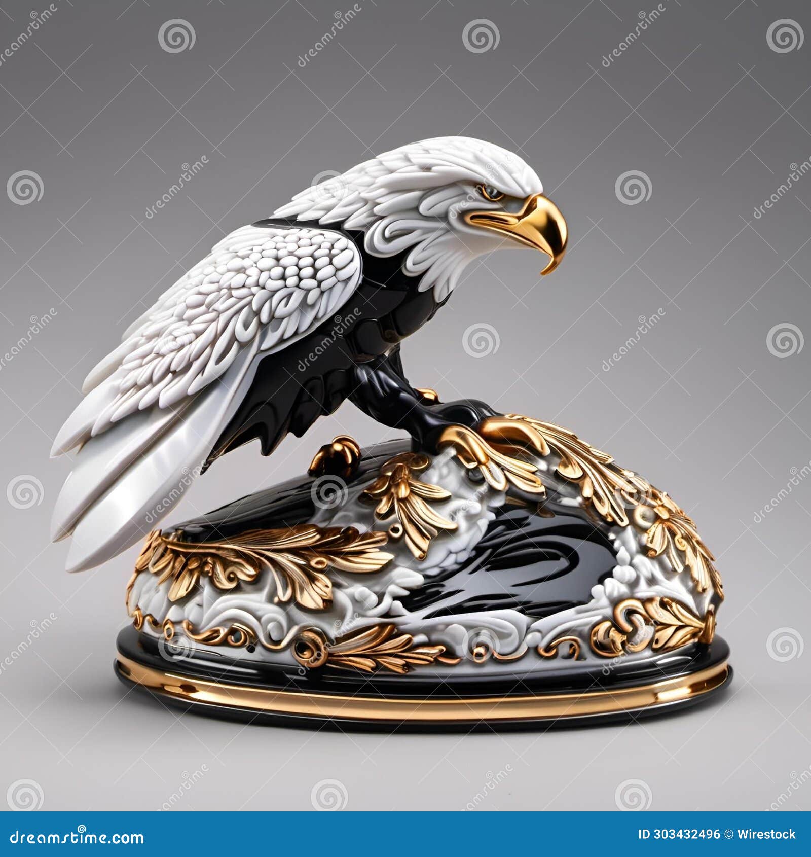 AI Generated Illustration of a Stunning Bald Eagle with Its Wings ...