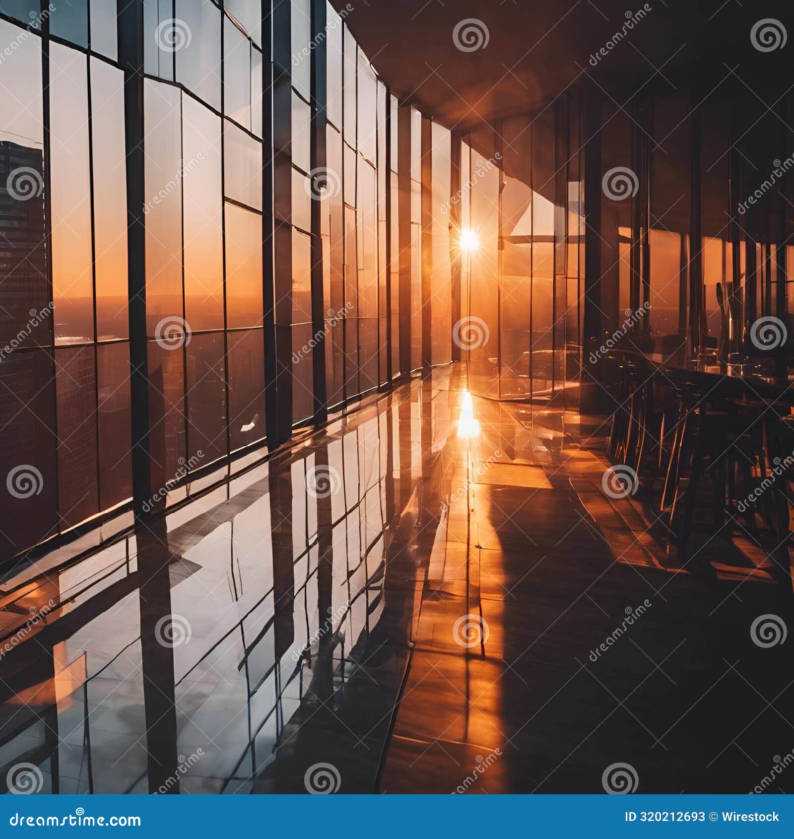 AI Generated Illustration of Sunlight Gleaming on Empty Room S Floor ...