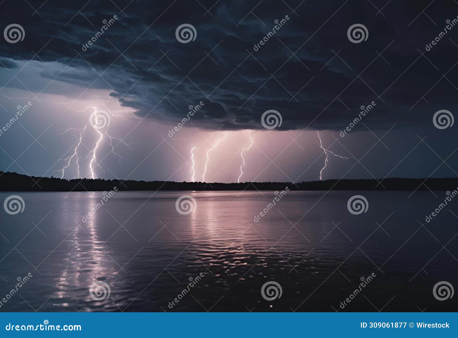 AI Generated Illustration of Sunlight Piercing through Storm Clouds ...