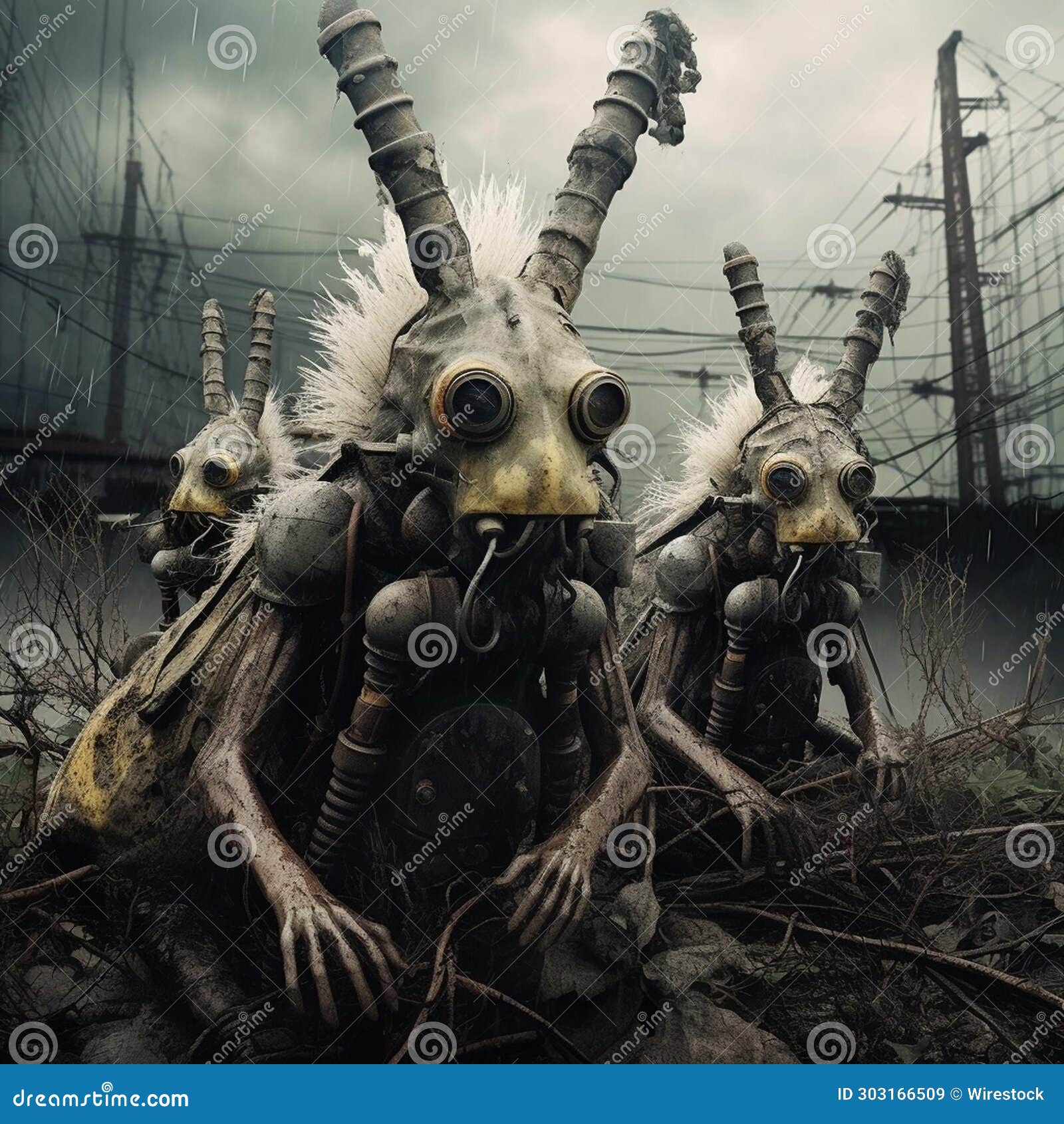 AI Generated Illustration of Surreal Creatures Surrounded by ...