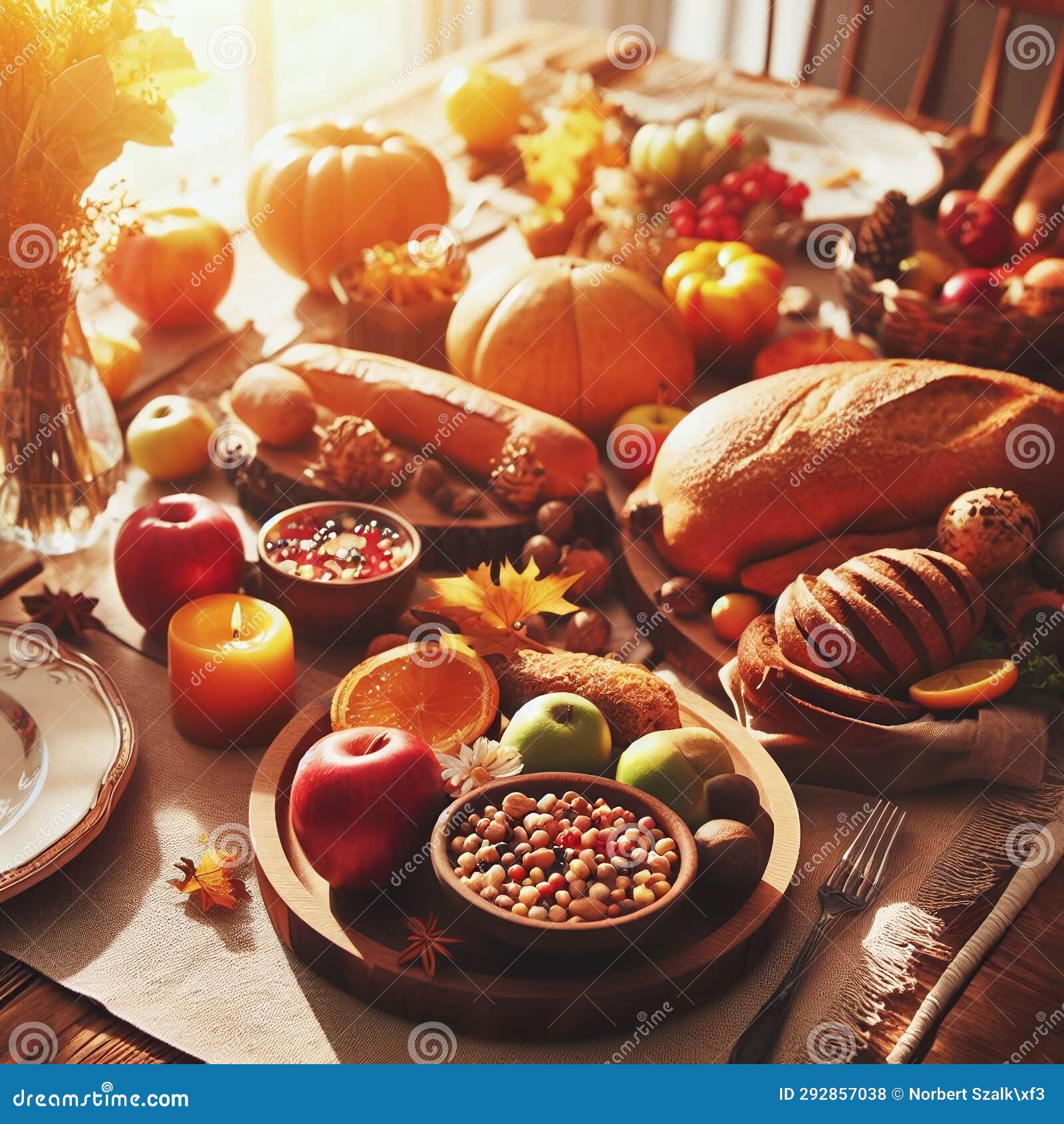 Autumn Feast, AI Generated Illustration Stock Illustration ...