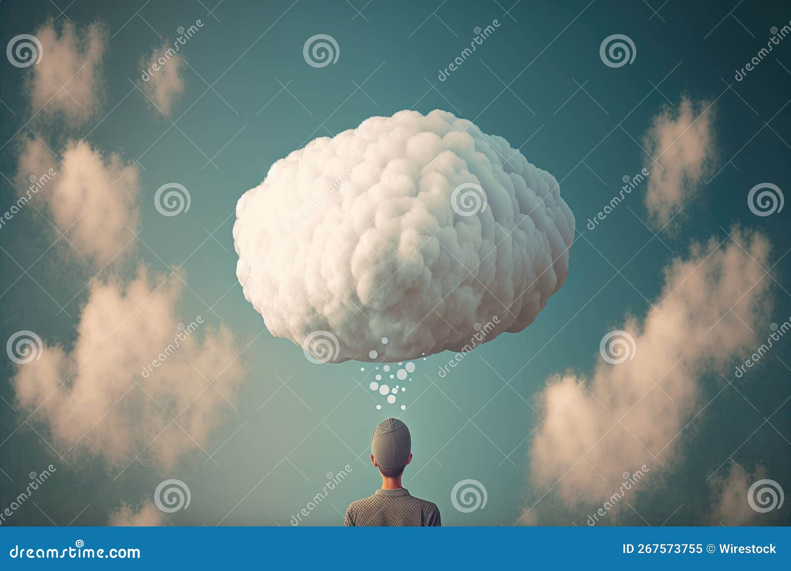 AI Generated Illustration of a Thinking Person with and His Mind ...