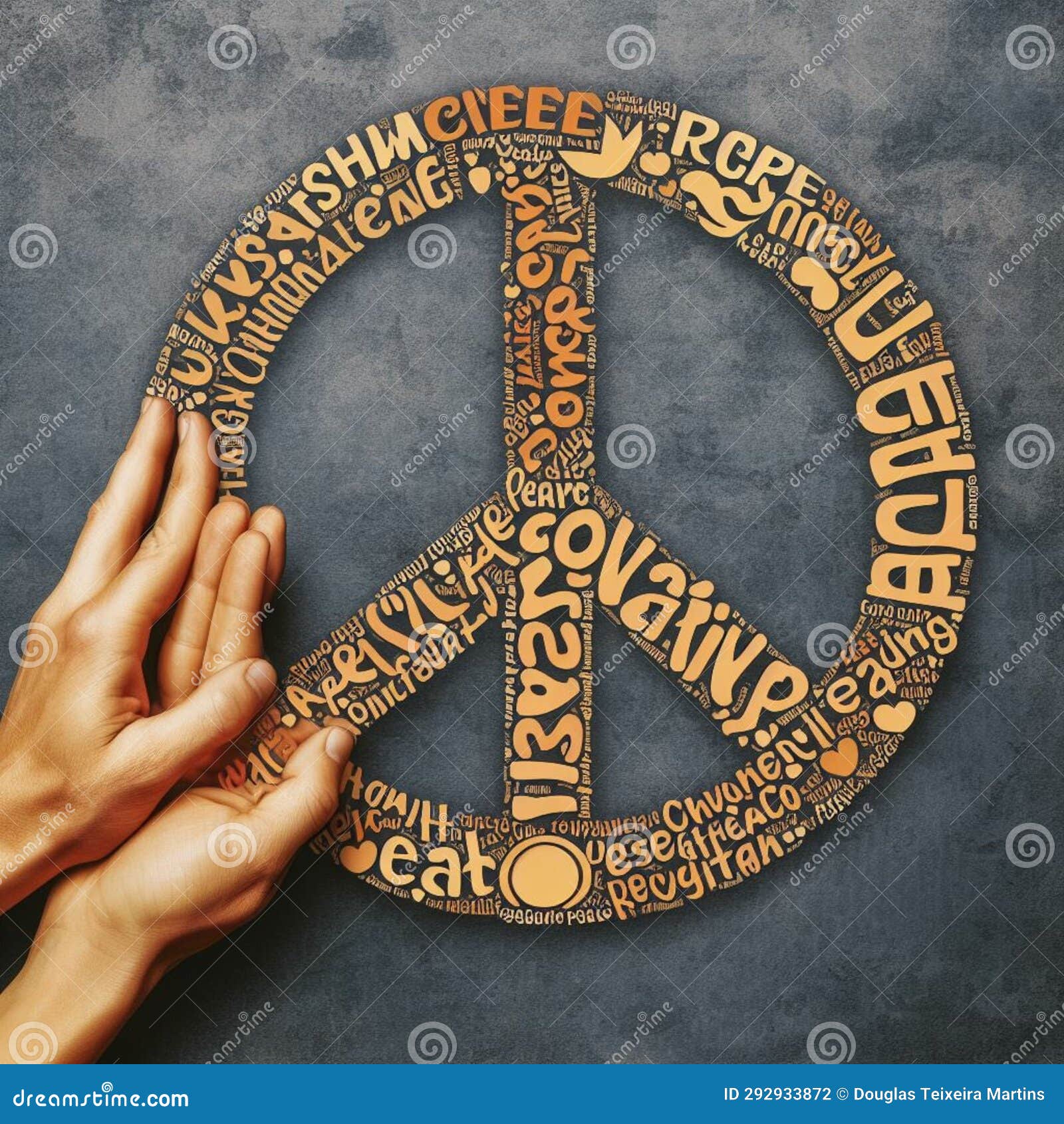 Illustration To Represent Peace Using Elements of Nature Such As ...