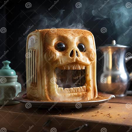 AI Generated Illustration of a Toaster with a Gothic Horror Theme Stock ...