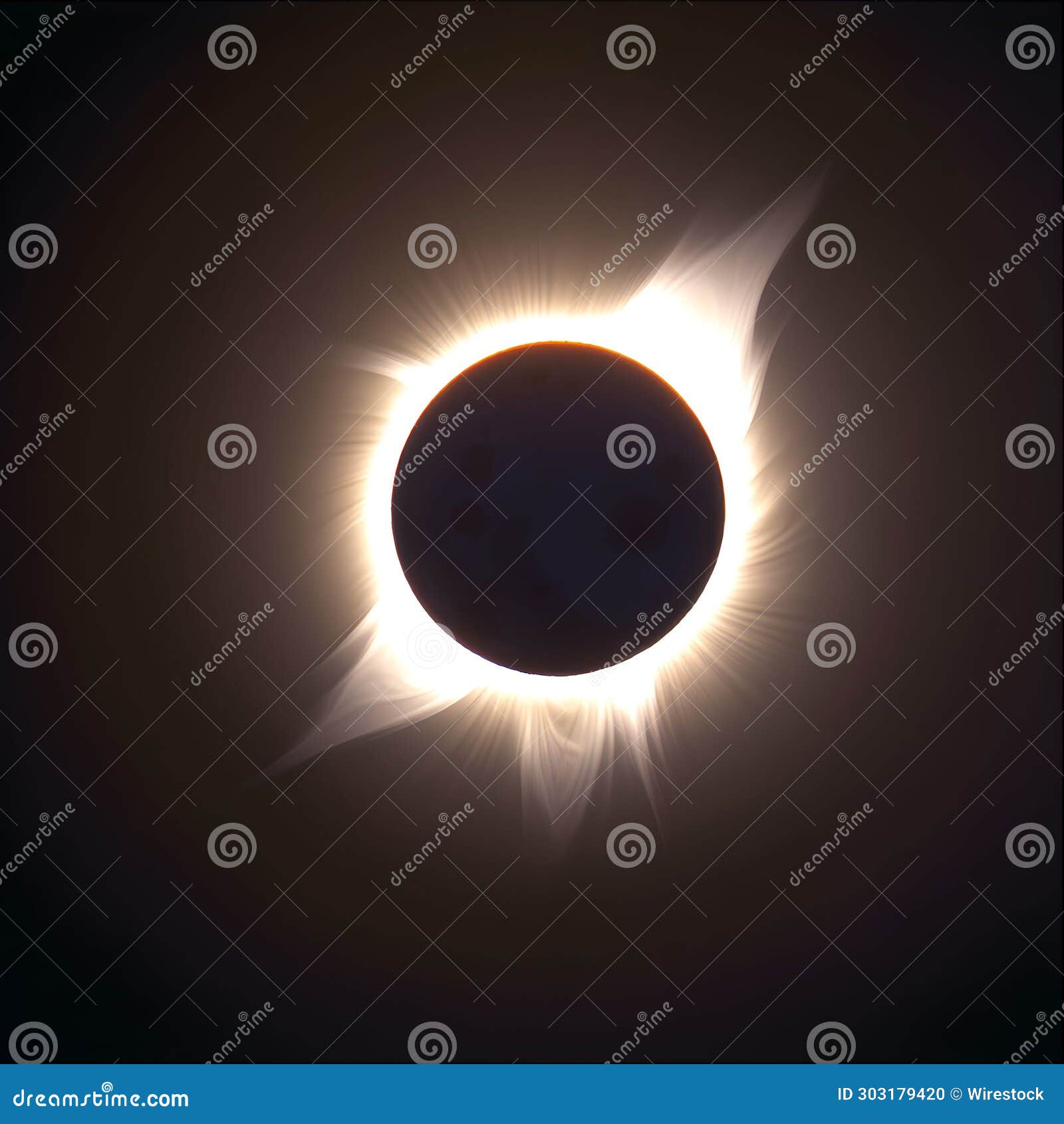 AI Generated Illustration of a Total Solar Eclipse Stock Illustration ...