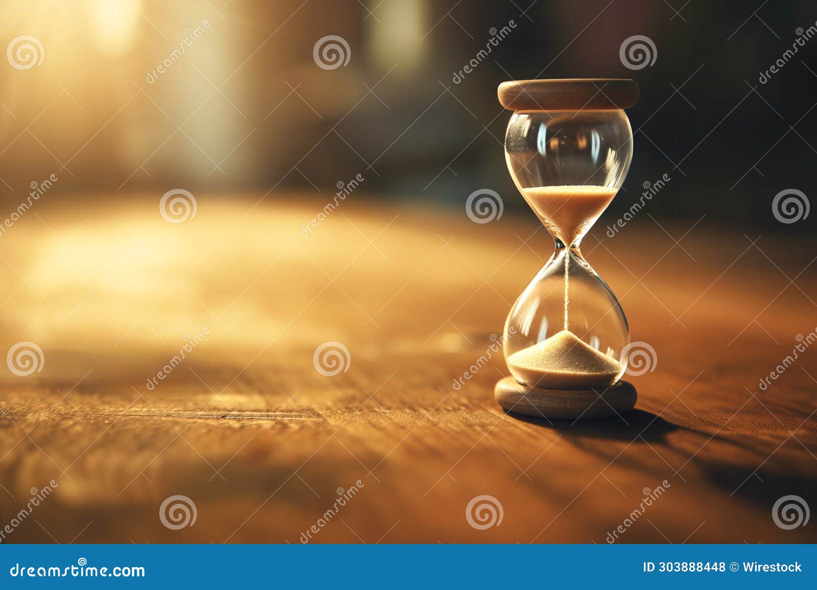 AI Generated Illustration of a Traditional Hourglass, Symbolizing the ...