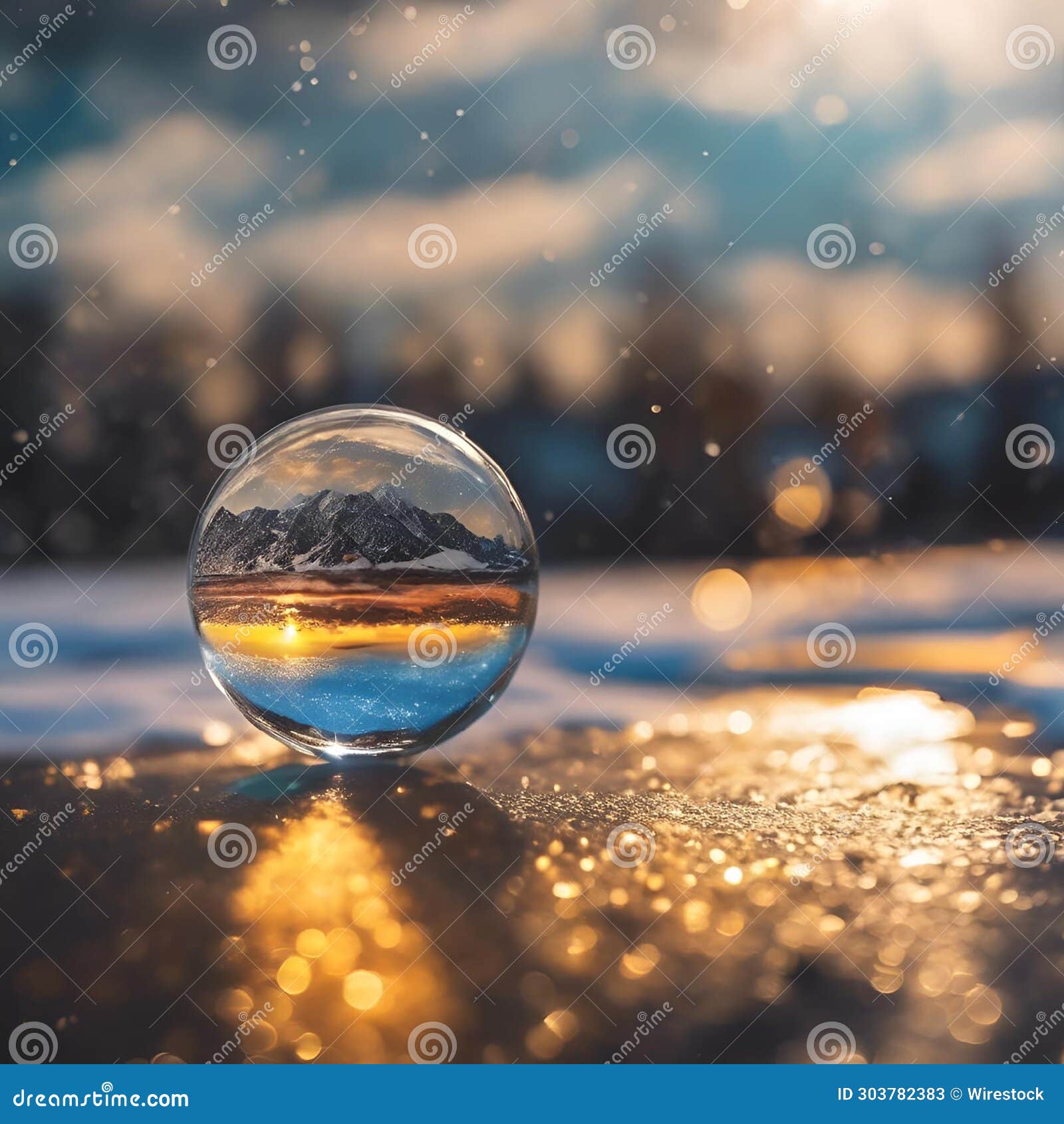 Transparent Mountains On A Blue Background. Technique Watercolor. Stock ...