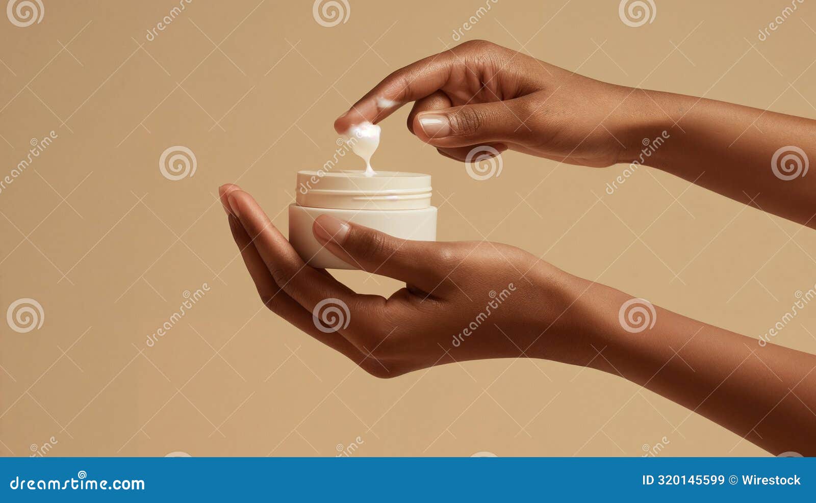 AI Generated Illustration of Two Hands Holding and Adding Cream Stock ...