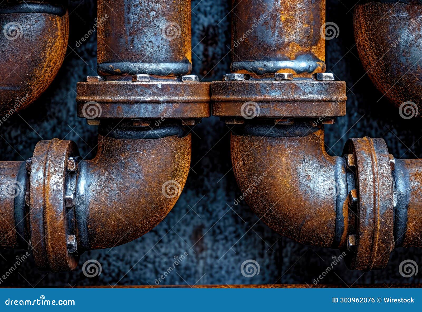 AI-generated Illustration of Two Rusted Pipes Stock Photo - Image of ...