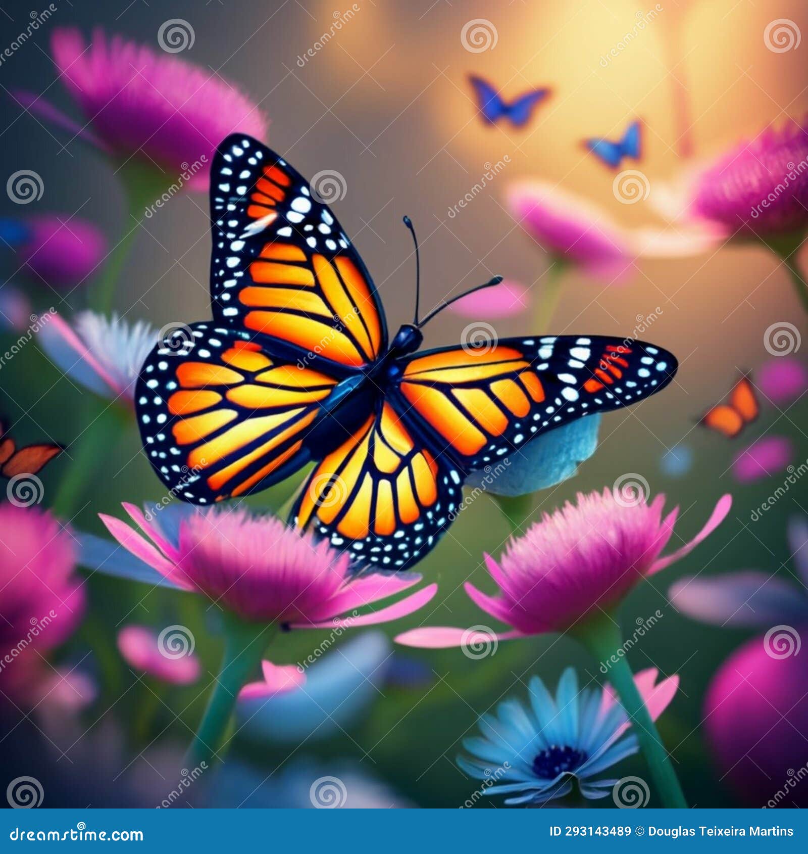 Illustration Using Butterflies To Represent the Transformation and ...