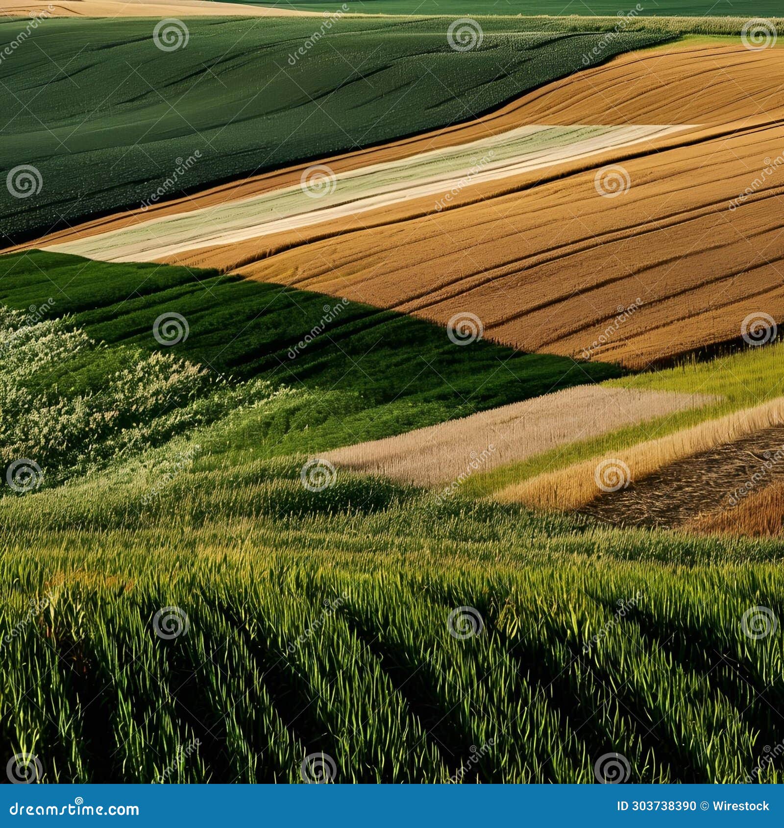 AI Generated Illustration of a Vast, Sprawling Countryside, with Open ...