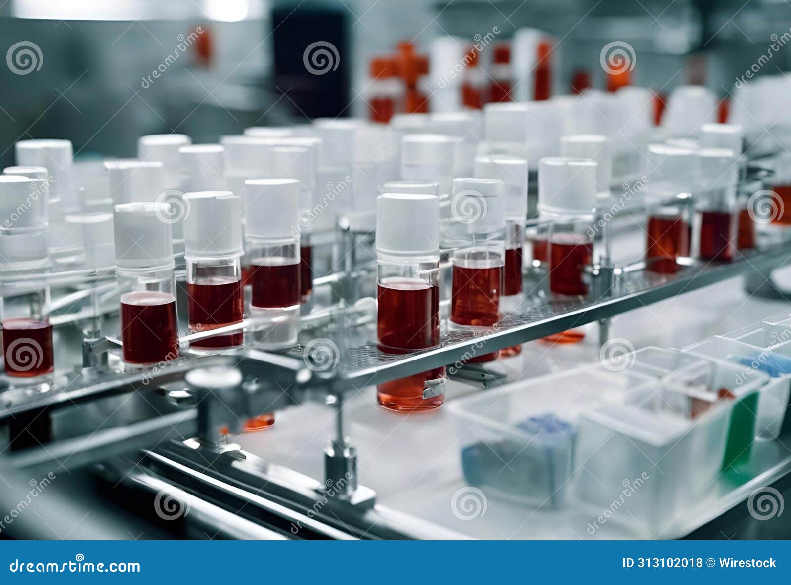 AI-generated Illustration of Vials on a Shelf in a Laboratory Setting ...