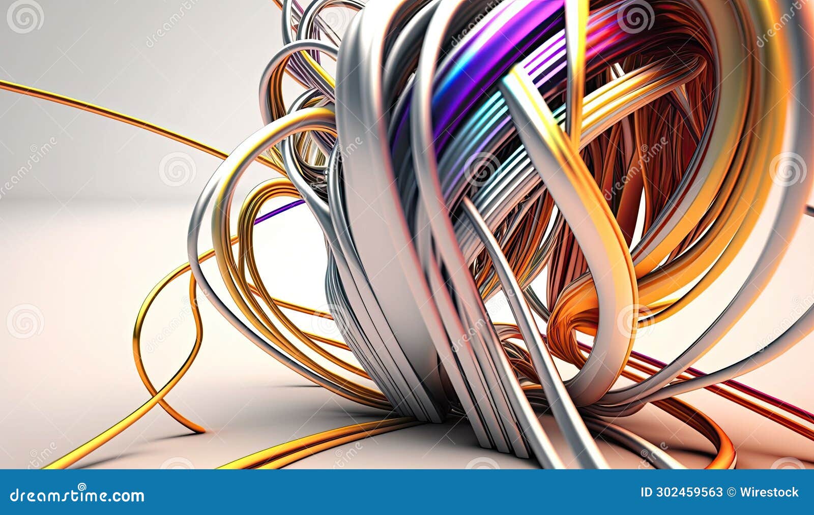 AI Generated Illustration of a Vibrant Abstract Artwork of Multi ...