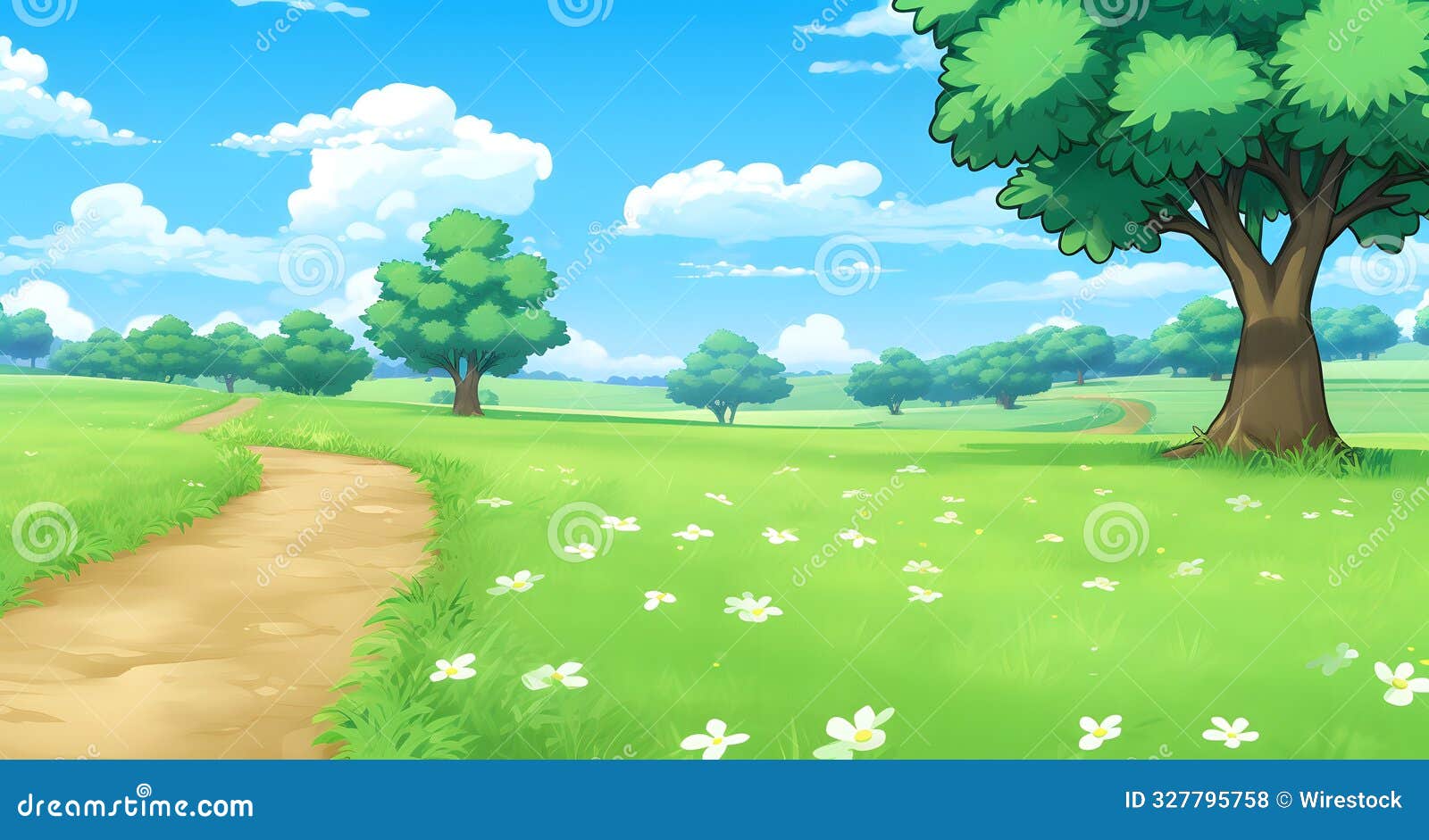 Animated Landscape: Sky-blue And Amber Concept Art With Adventure ...