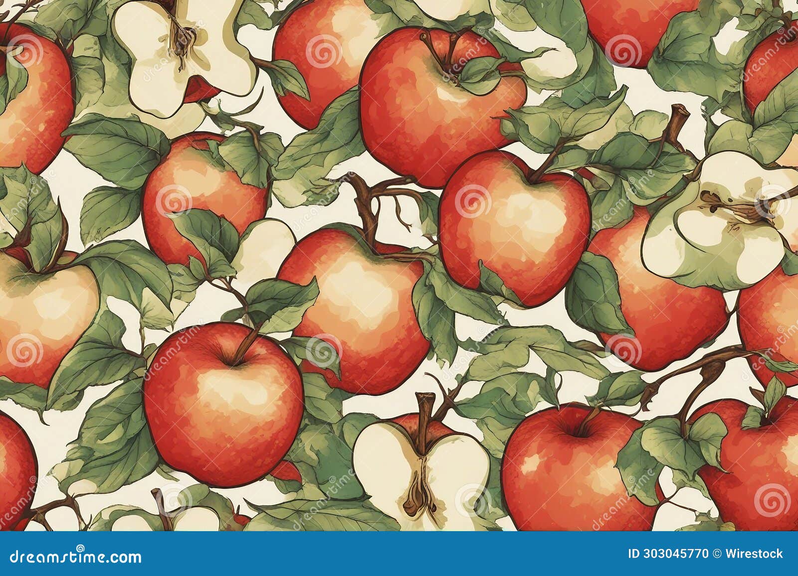 AI Generated Illustration of a Vibrant Apple Background for Wallpapers ...