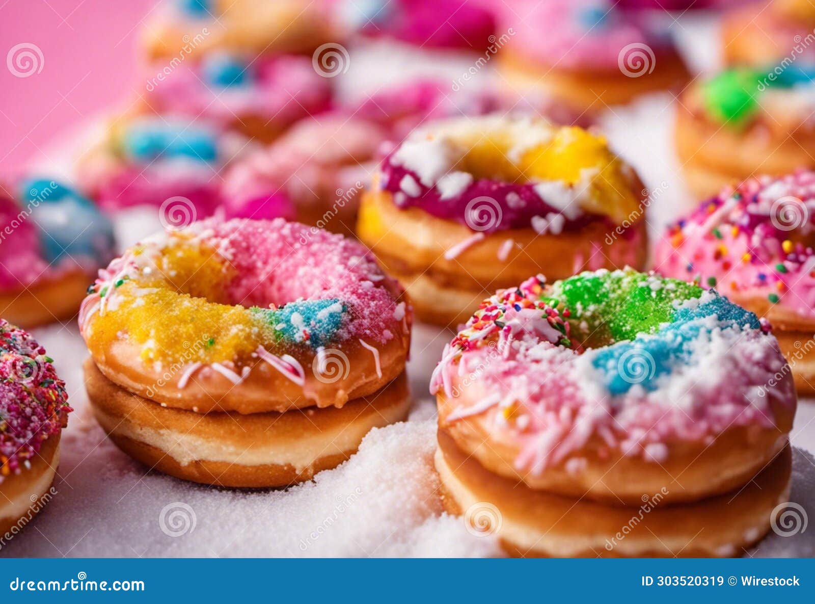 AI-generated Illustration of a Vibrant Array of Donuts with Different ...