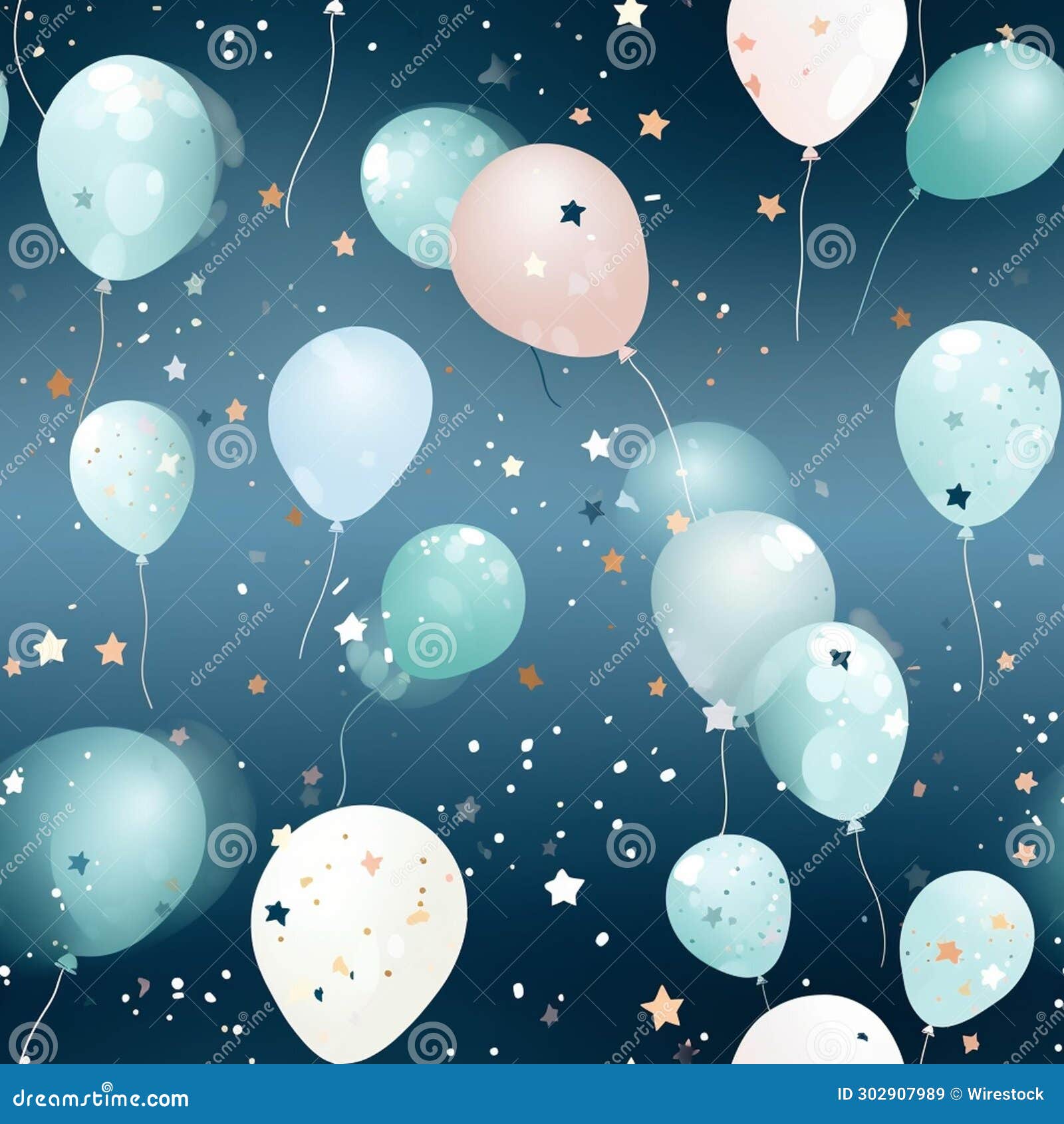 AI Generated Illustration of a Vibrant Cartoon Balloon Background for ...