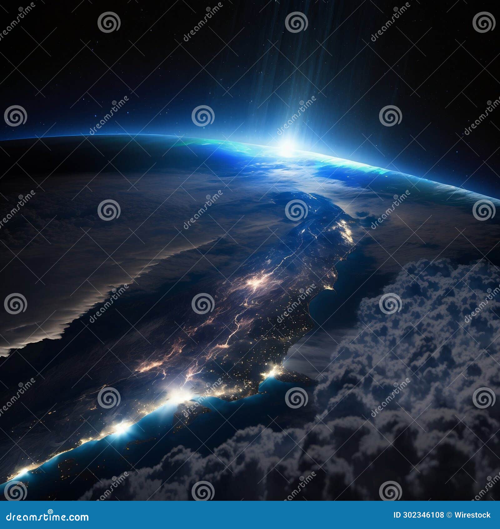 AI Generated Illustration Of A Vibrant Celestial Planet Surface In The ...