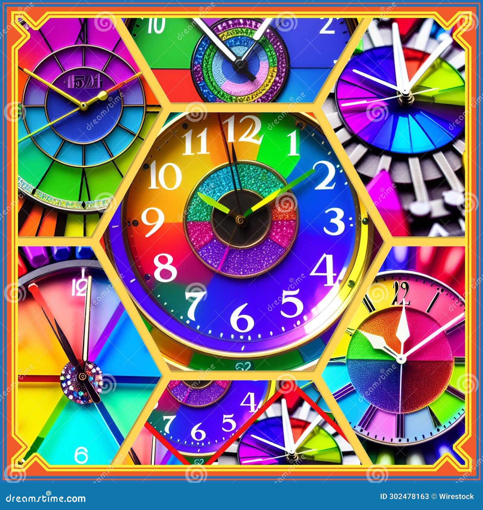 Analog Clocks Showing Time Cartoon Vector | CartoonDealer.com #21624683