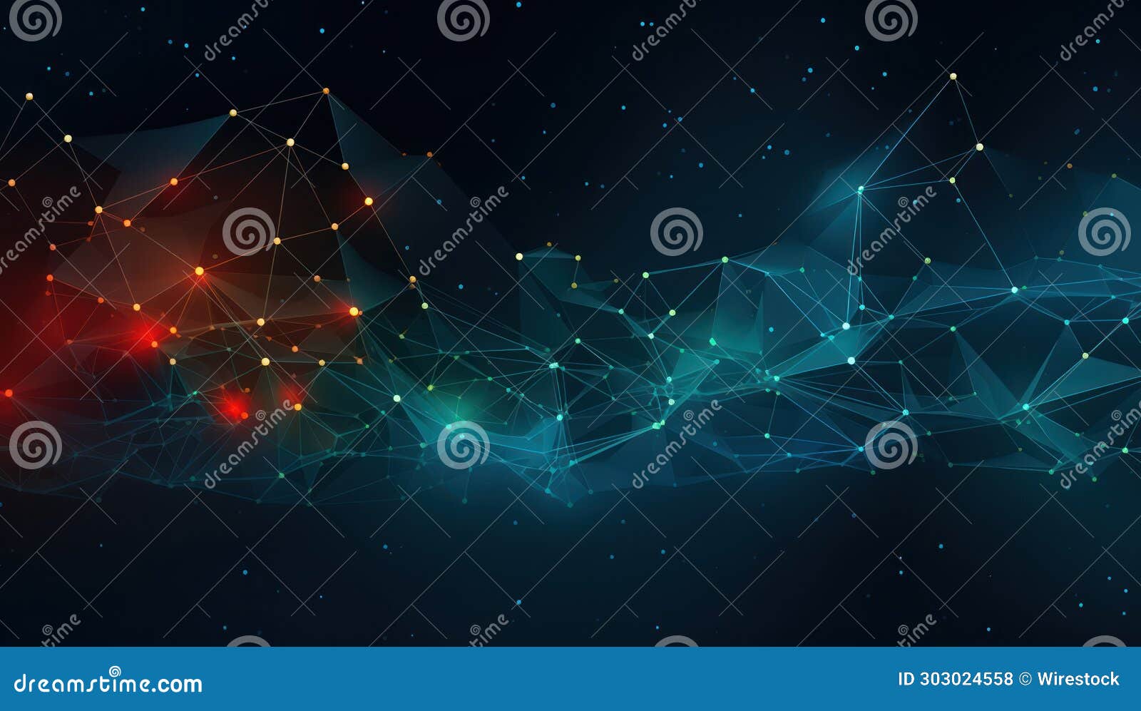 AI Generated Illustration of a Vibrant, Interconnected Cosmic Network ...