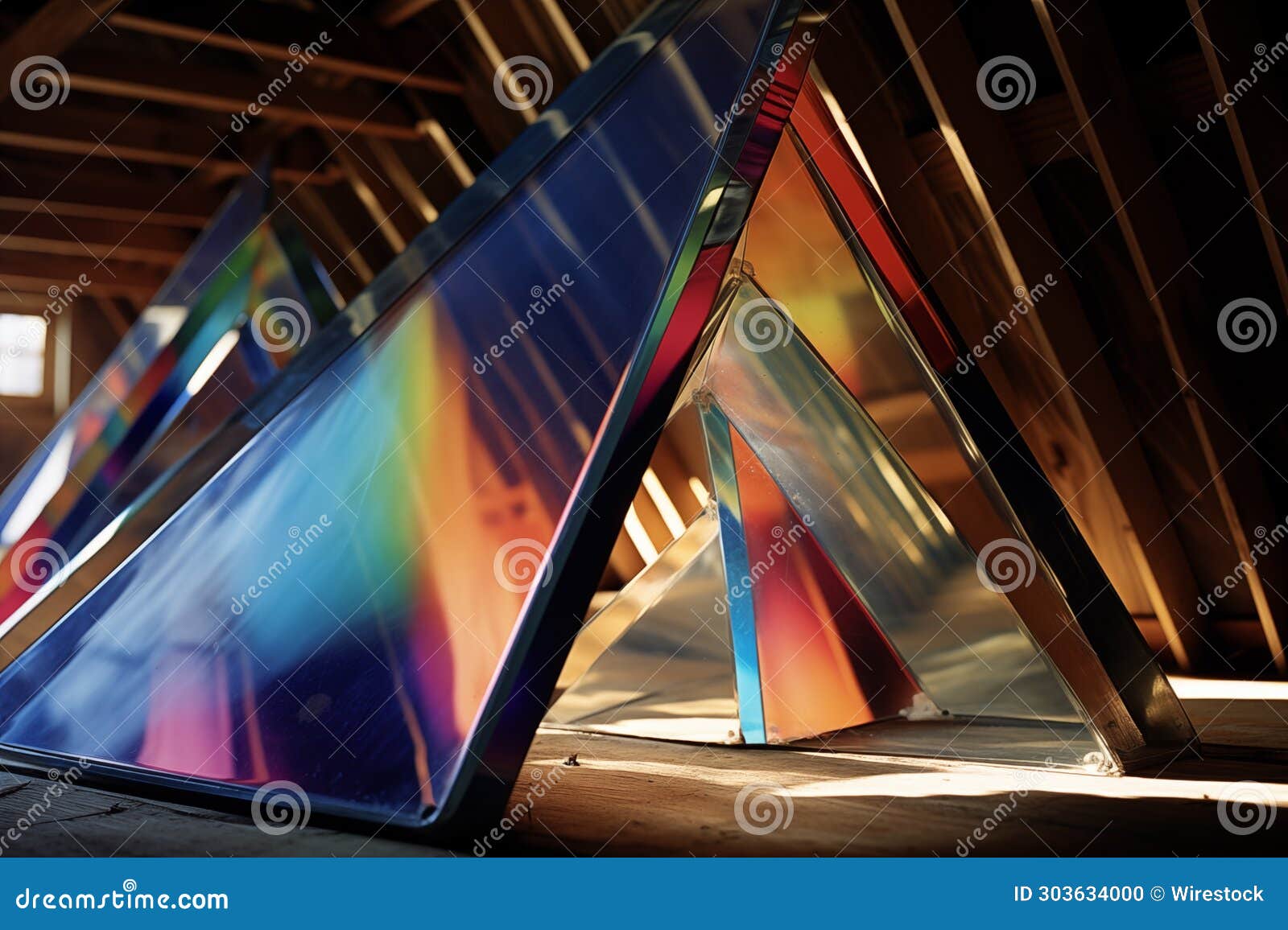 AI Generated Illustration of Vibrant Prisms Stock Illustration ...