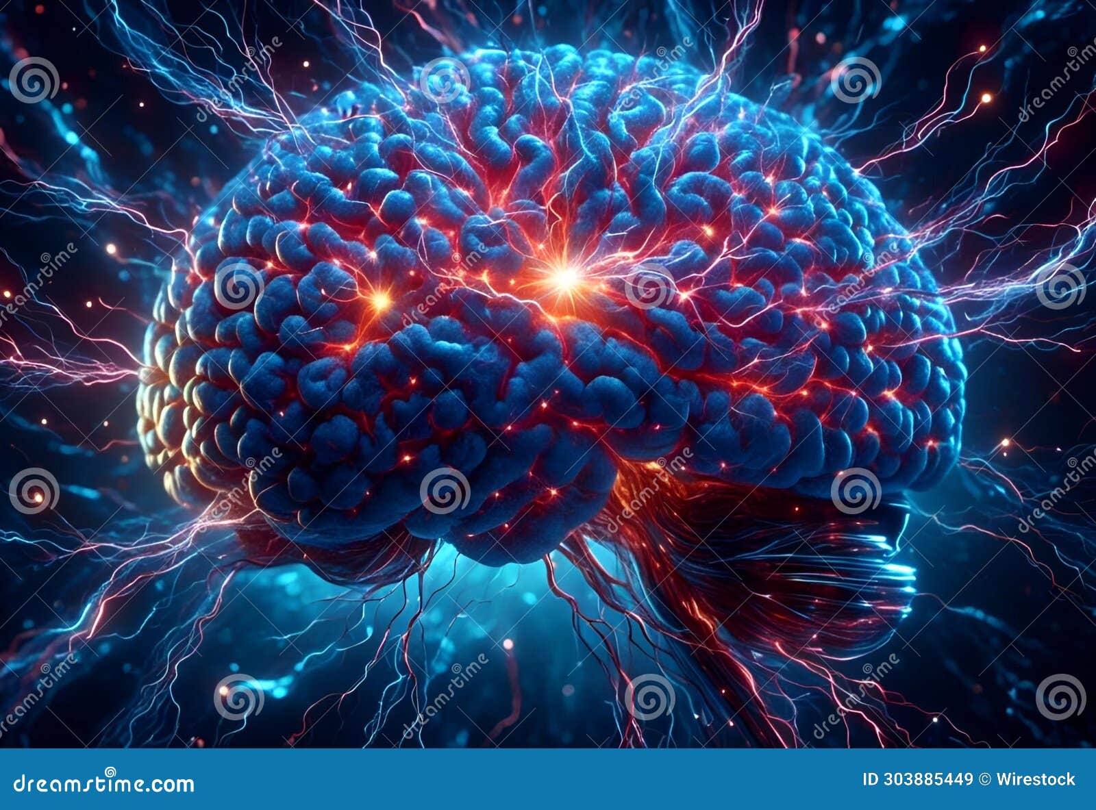 The Human Brain Illuminated with an Impressive Display of Dynamic ...