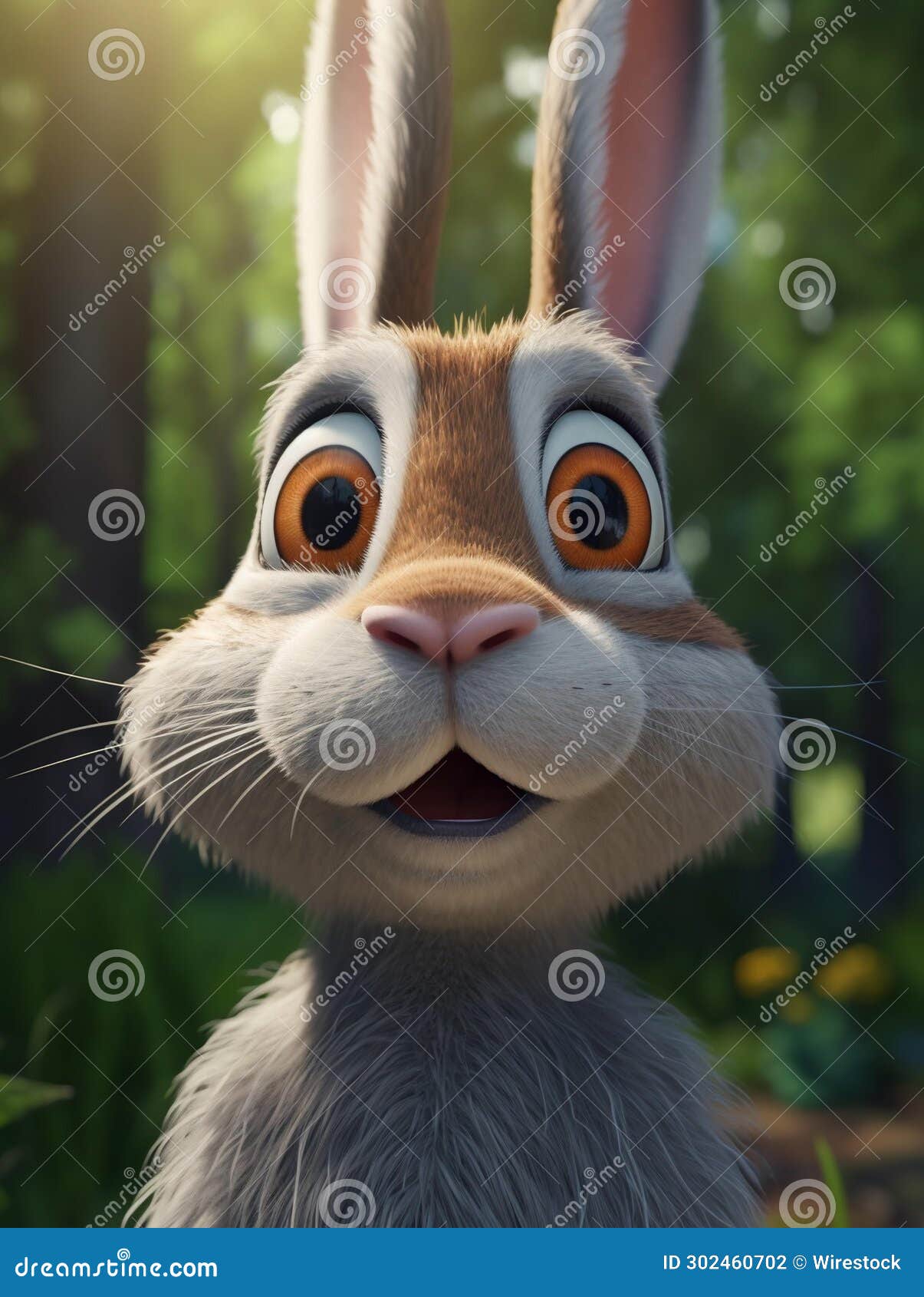 AI Generated Illustration of a White Cartoon Rabbit from Looking ...