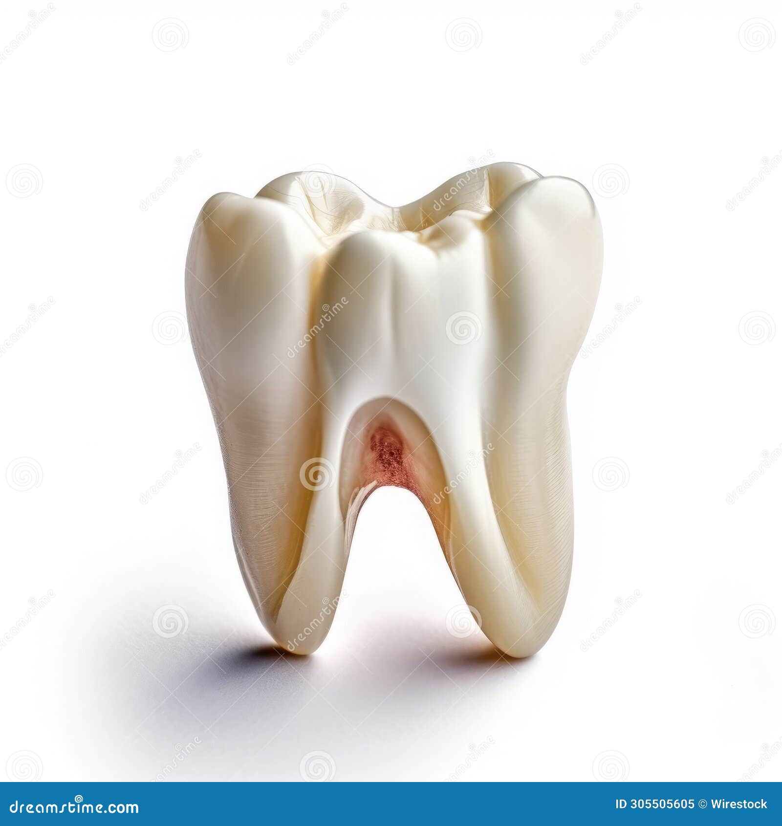 AI Generated Illustration of a White Tooth with Internal Structure ...
