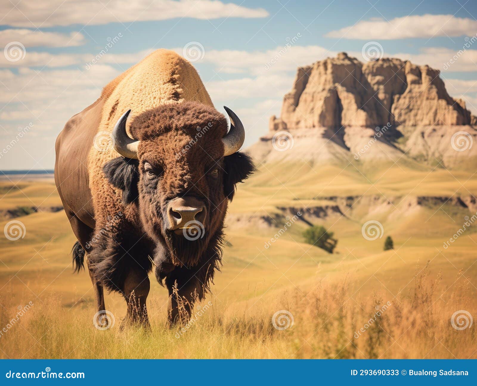 Ai Generated Illustration Wildlife Concept of American Bison Bull in ... Ai Generated Illustration Wildlife Concept of American Bison Bull in ...