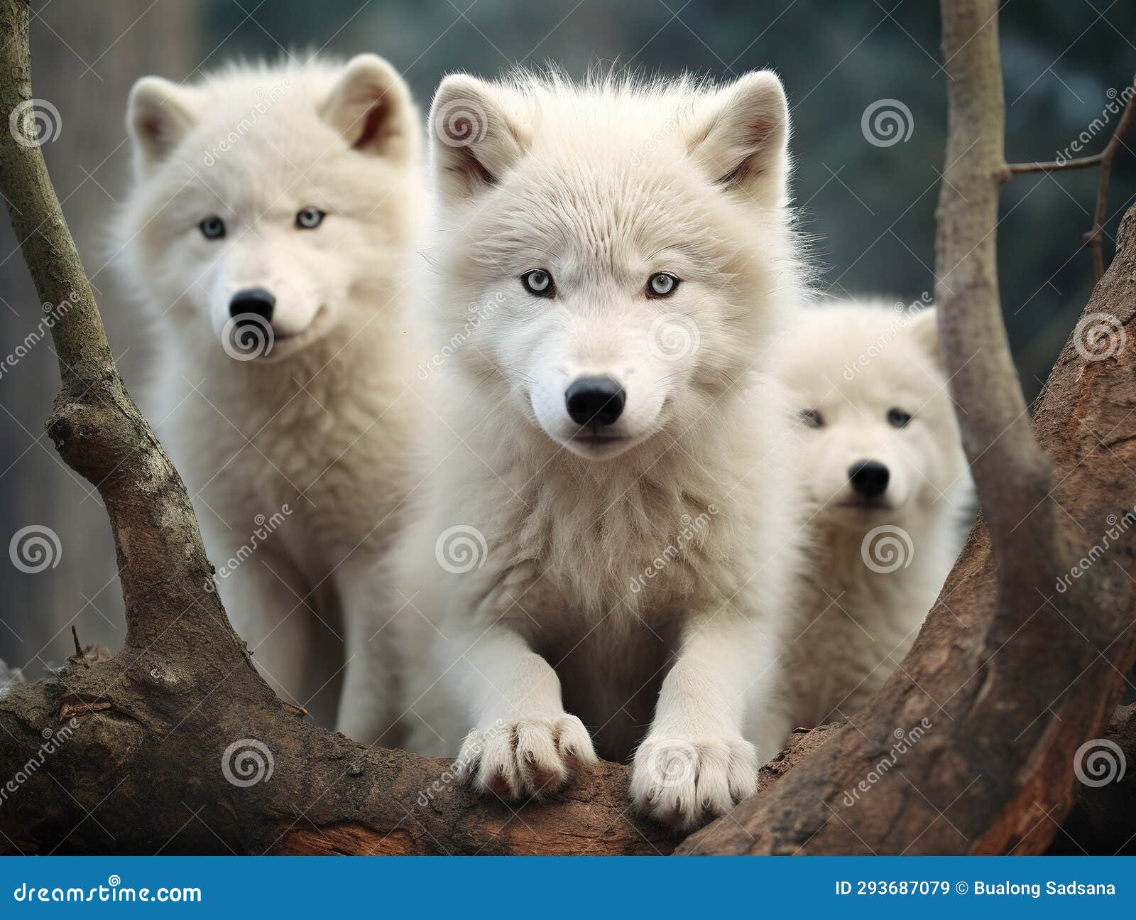 Ai Generated Illustration Wildlife Concept of of Arctic Wolves Stock Illustration - Illustration ...