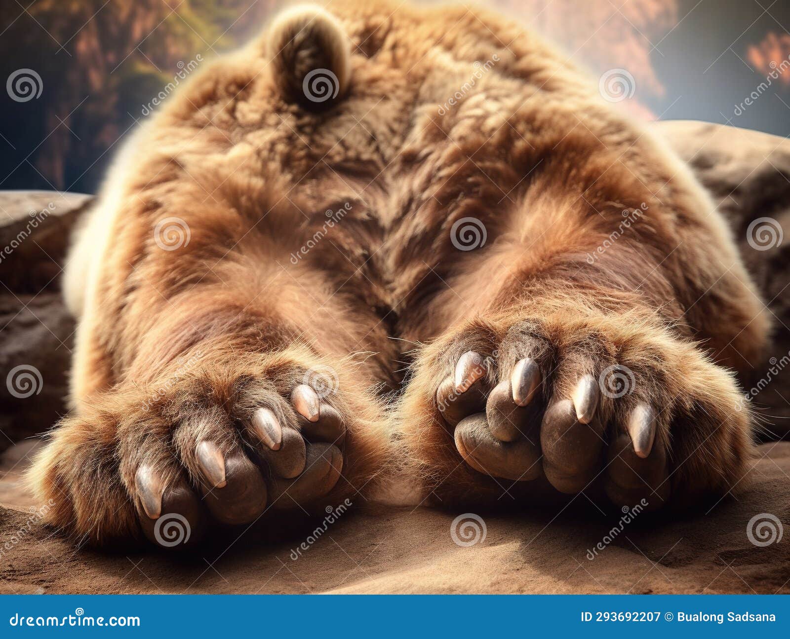 Ai Generated Illustration Wildlife Concept of Bear Feet Stock ...