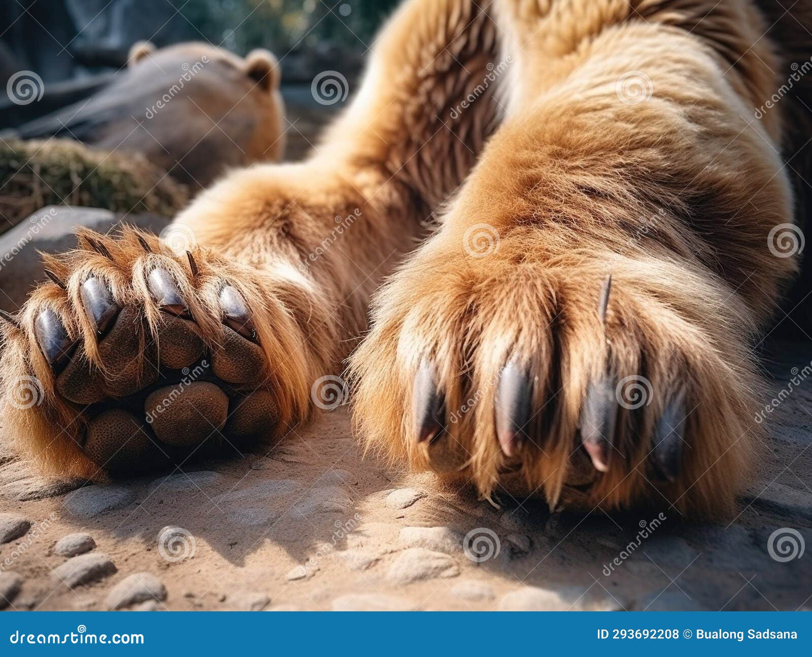 Ai Generated Illustration Wildlife Concept of Bear Feet Stock ...