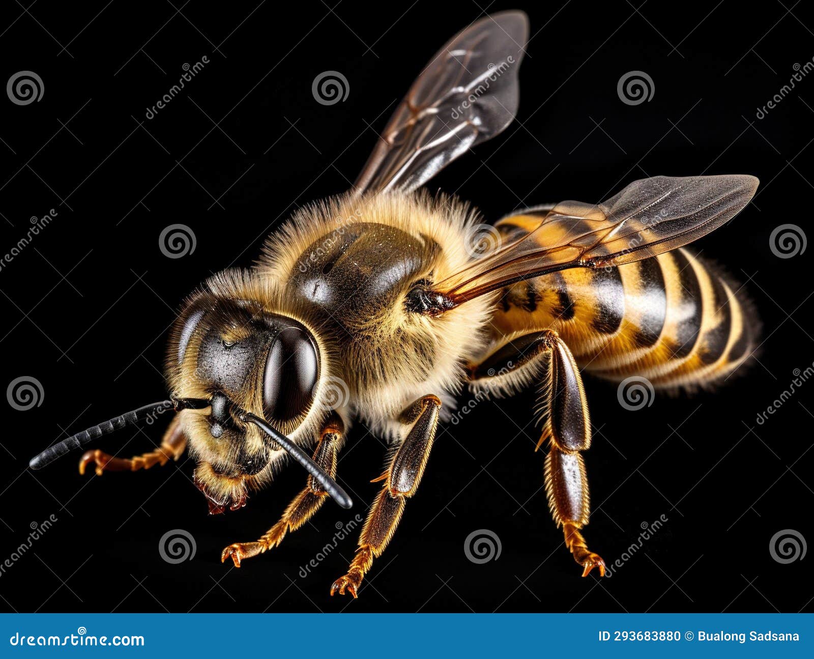 Ai Generated Illustration Wildlife Concept of Bee Stock Illustration ...