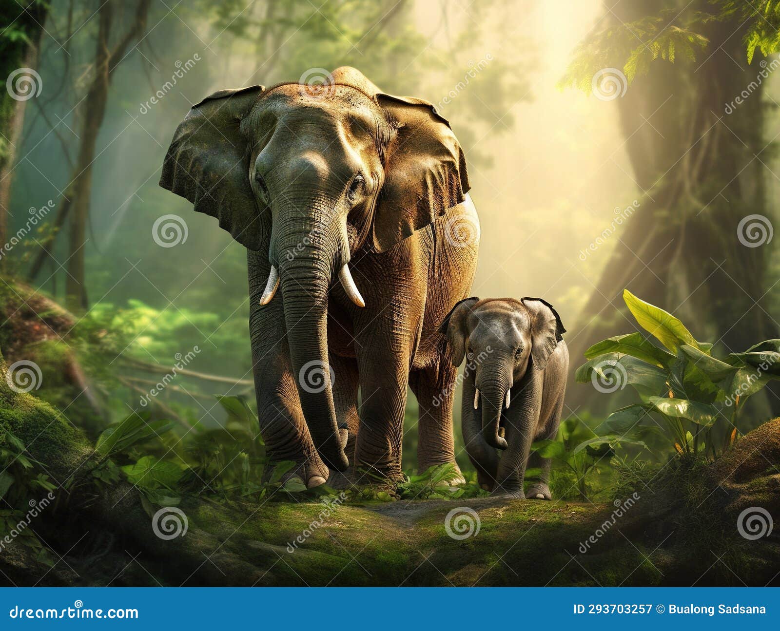 Ai Generated Illustration Wildlife Concept of Elephant Stock ...