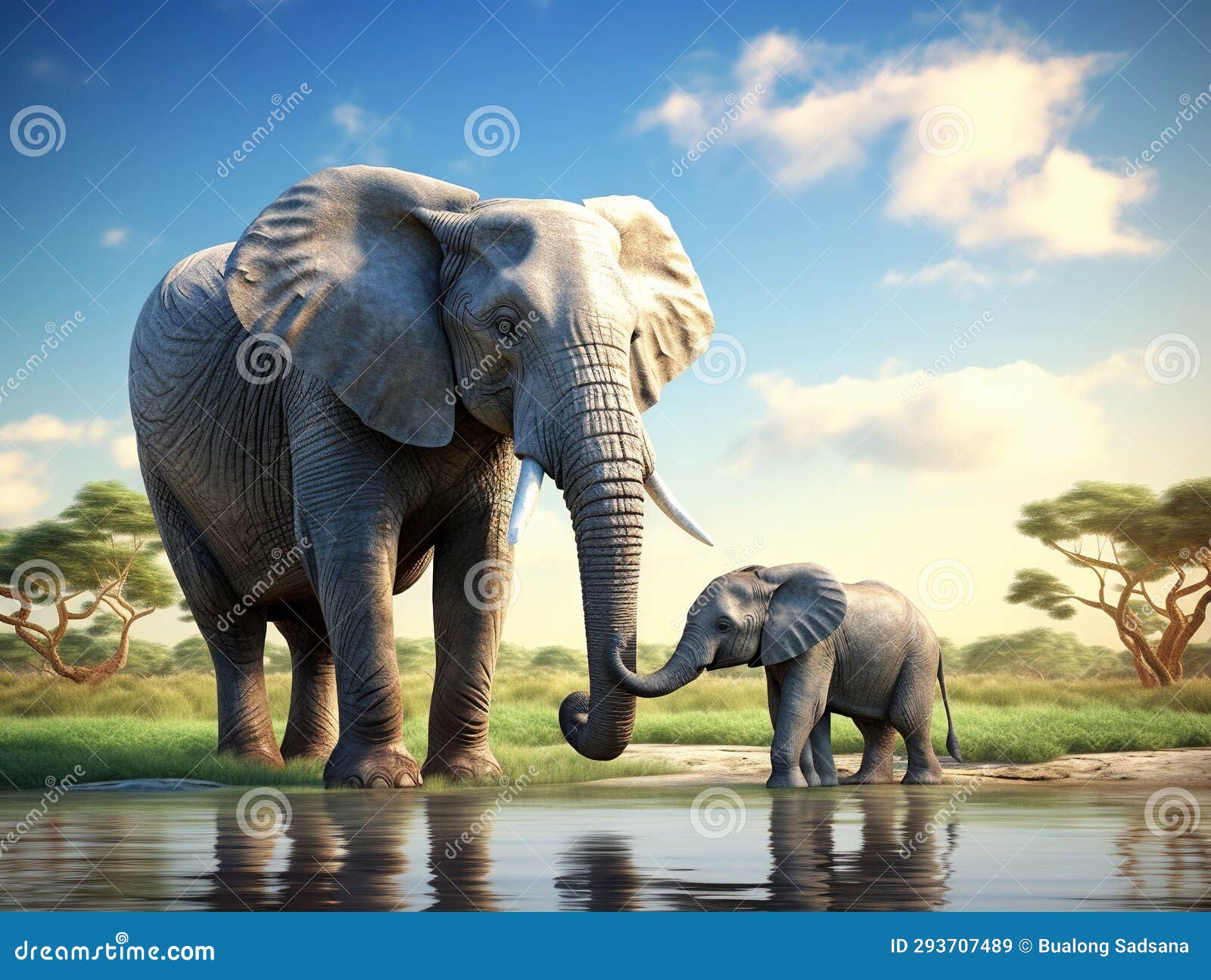 Ai Generated Illustration Wildlife Concept of Elephant Stock ...