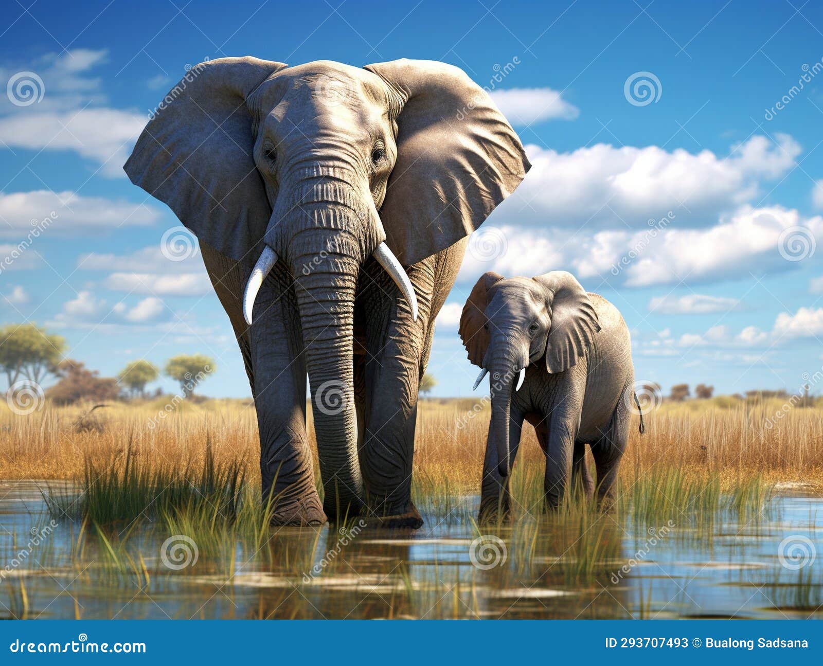 Ai Generated Illustration Wildlife Concept of Elephant Stock ...