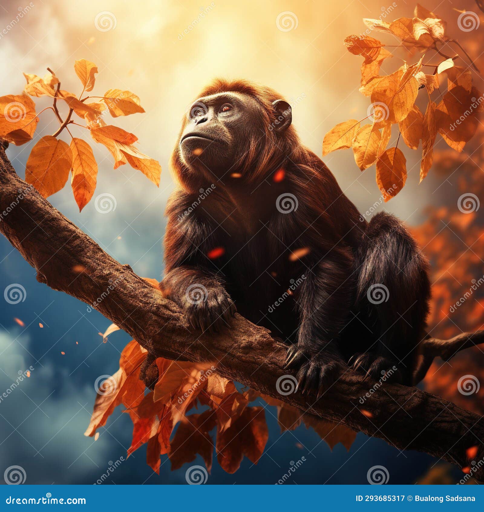 Ai Generated Illustration Wildlife Concept of Howler Monkey Stock ...