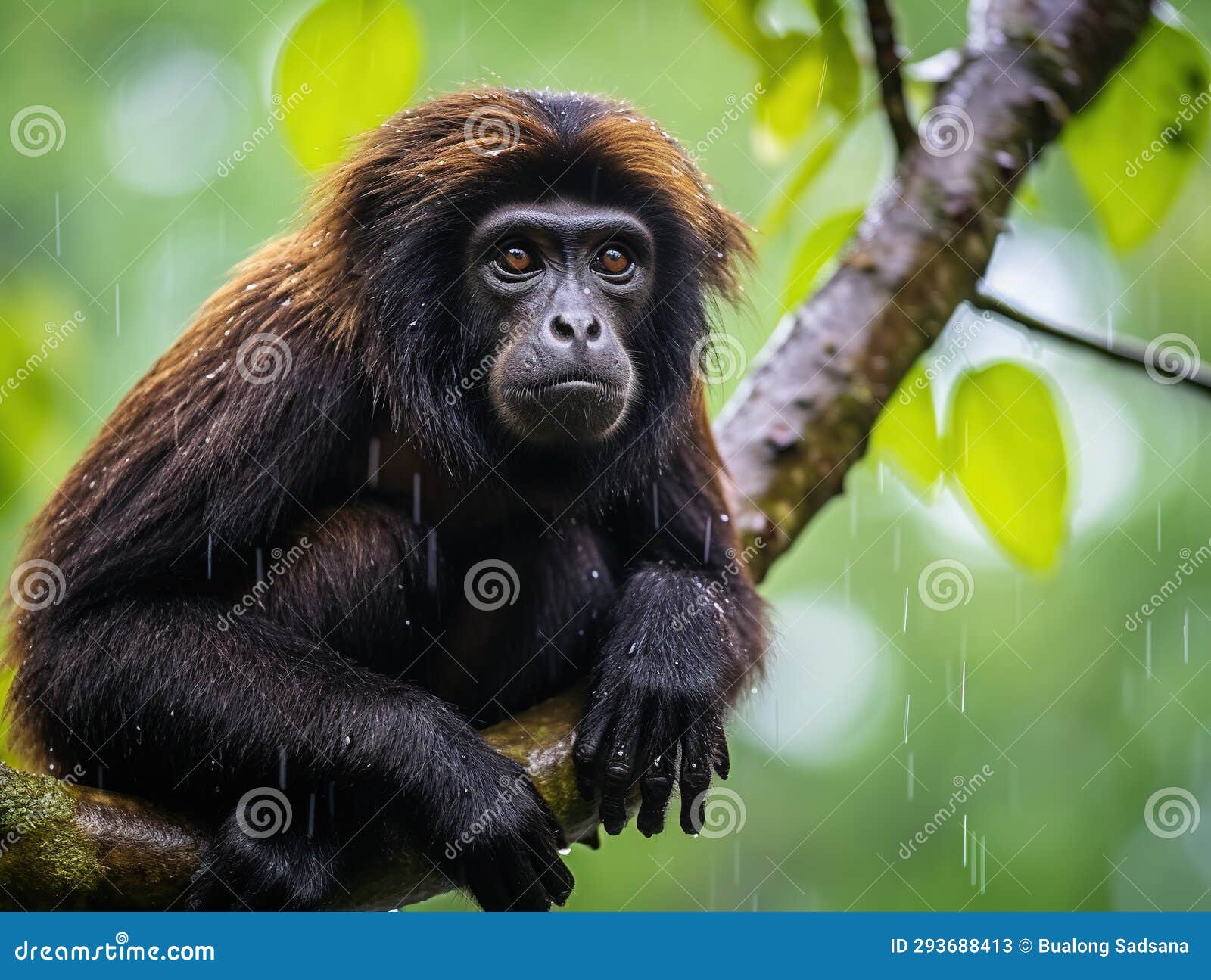 Ai Generated Illustration Wildlife Concept of Howler Monkey Stock ...