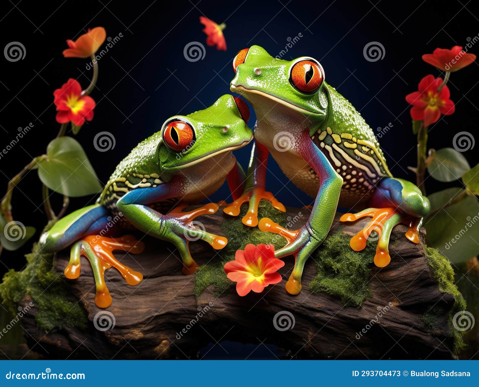 Frogs Kissing And Holding Hands Stock Image | CartoonDealer.com #175593301
